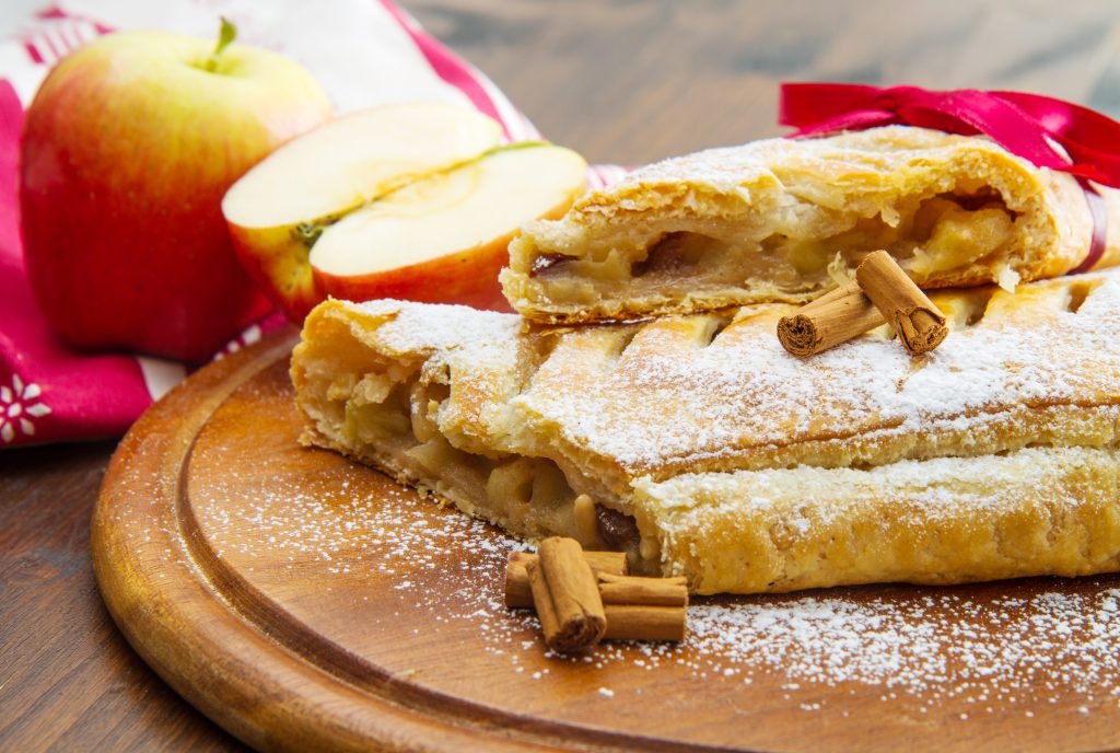 apple strudel with fresh apple and cinnamon - A Taste Of Harmony